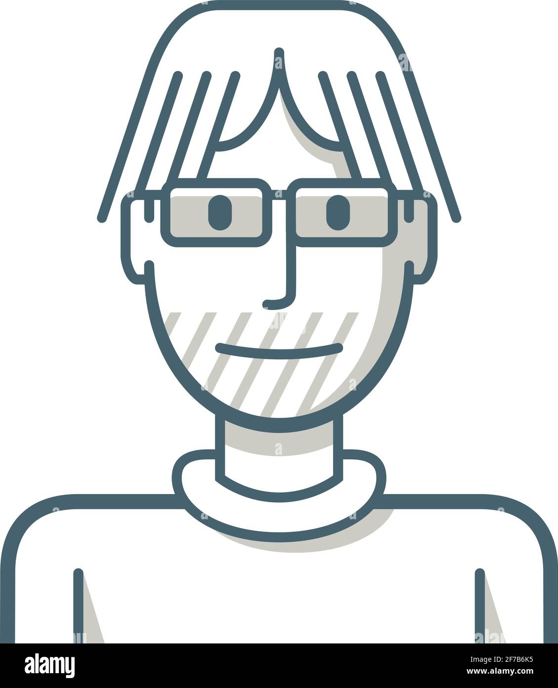 Portrait young man glasses on Stock Vector Images - Alamy