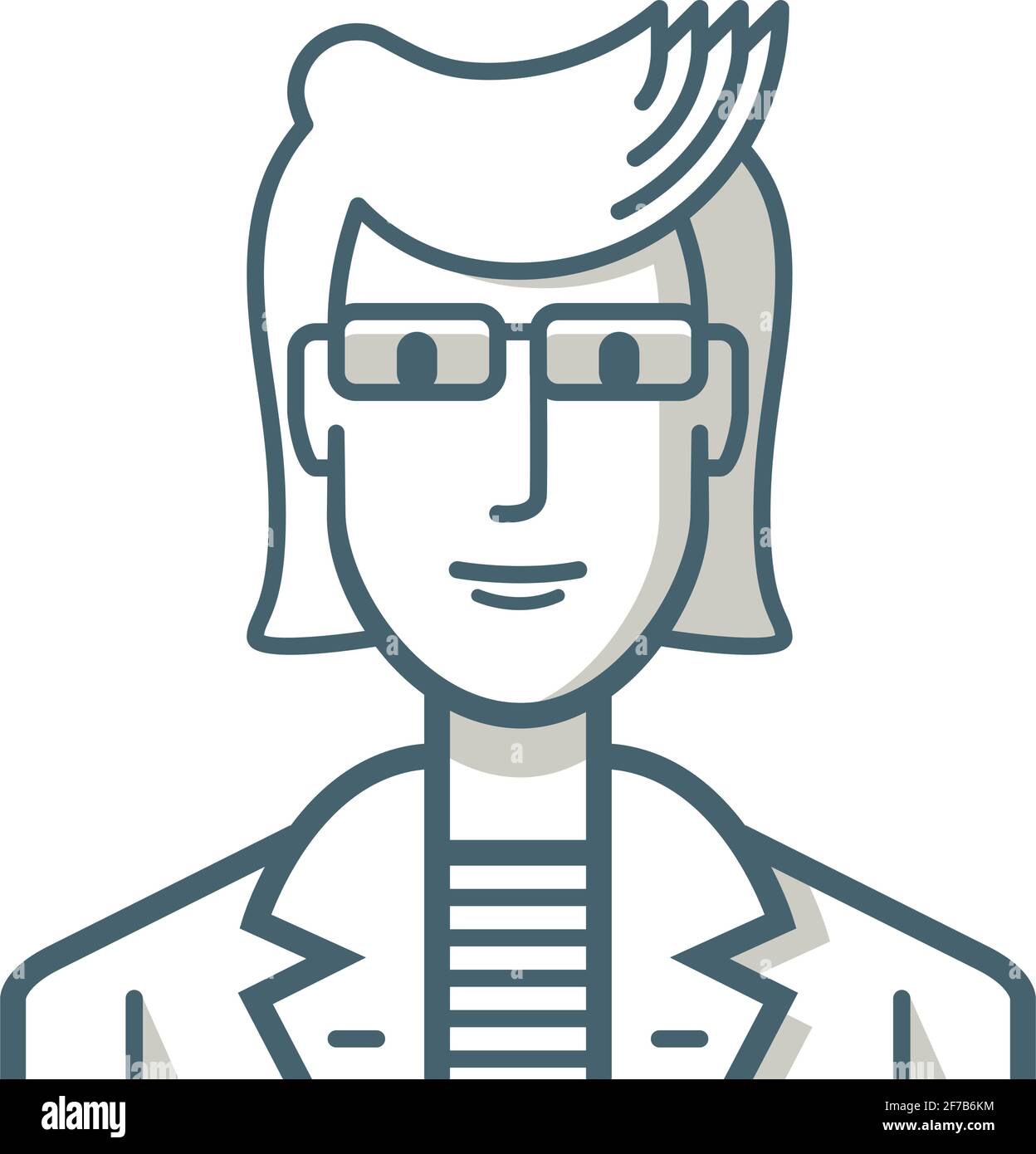 Illustration of a young man drawn with simple lines Stock Vector Image ...