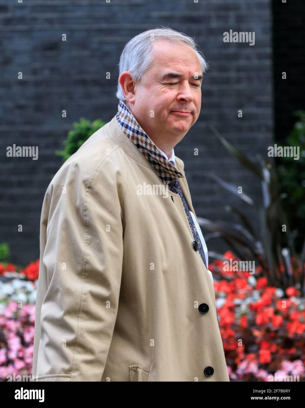 Geoffrey Cox QC MP, eyes closed, British Conservative Party politician ...