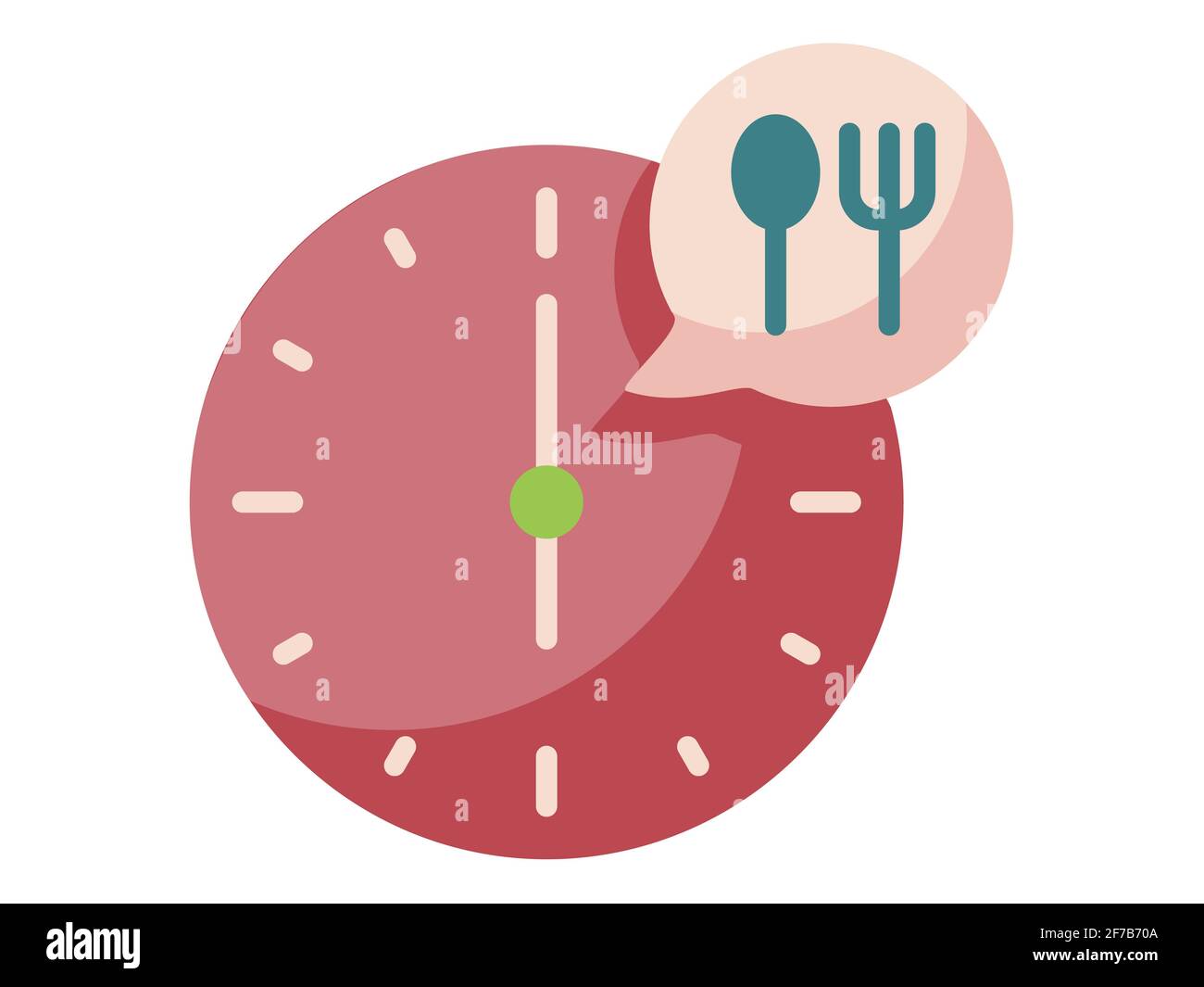 open fasting ramadan time single isolated icon with flat style vector ...