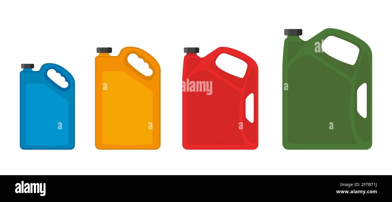 Gasoline fuel canister vector icon. Petrol can gallon gas tank fuel ...