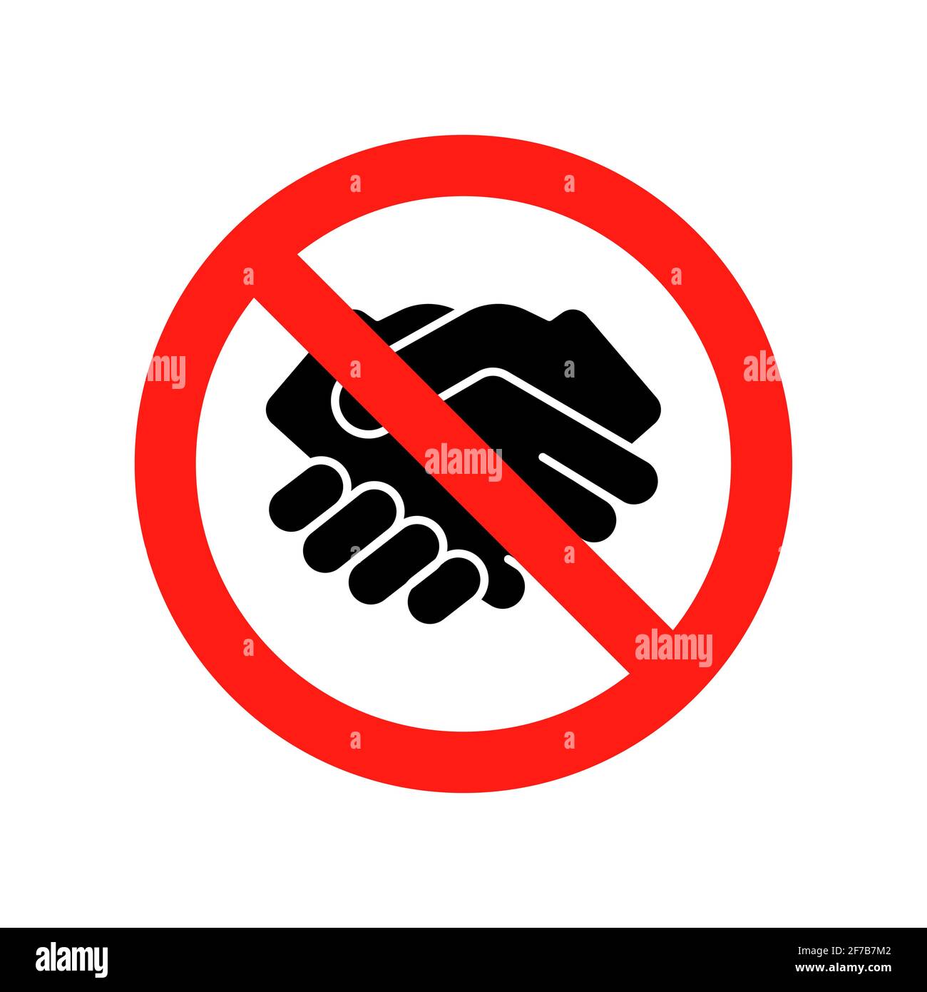 Dont handshake contact icon. Hand shake prohibited coronavirus dirty ...