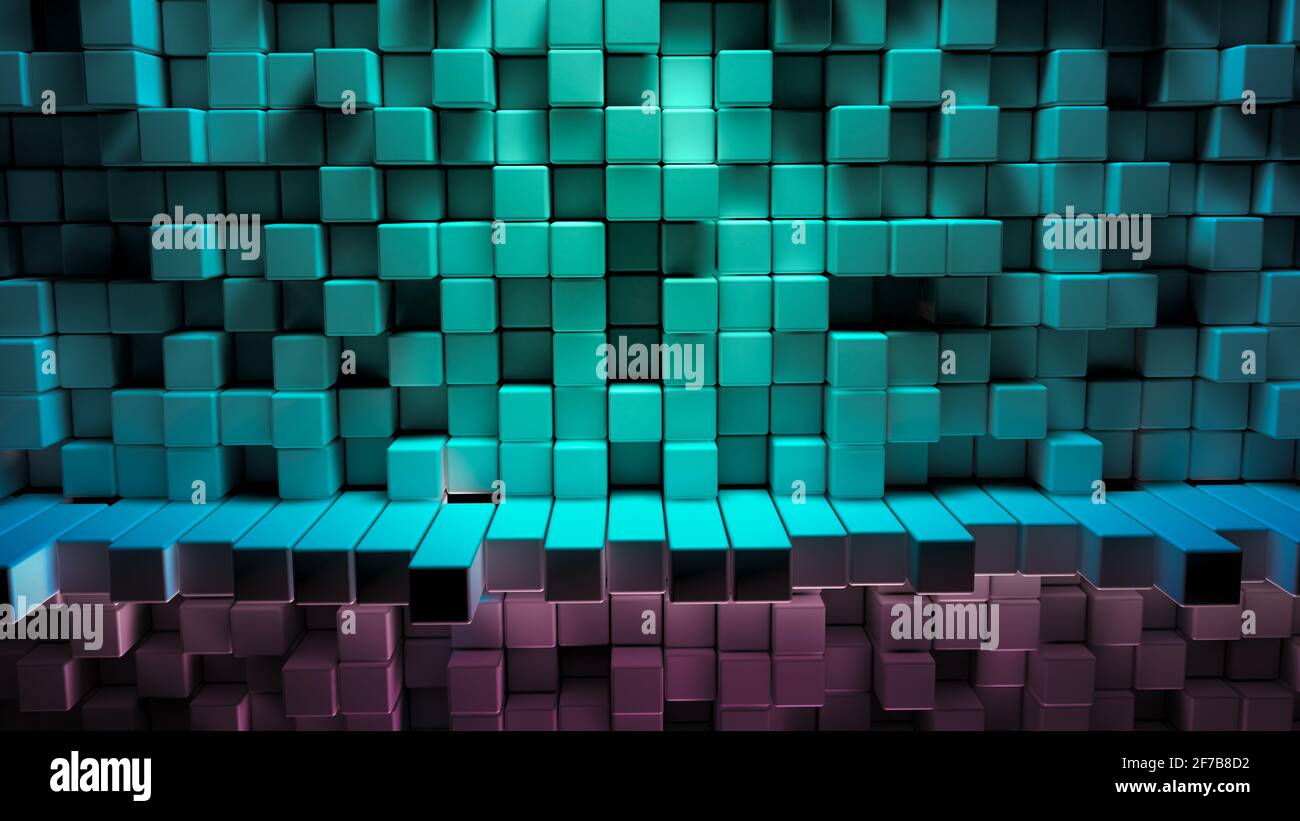 Many 3d cubes hi-res stock photography and images - Alamy