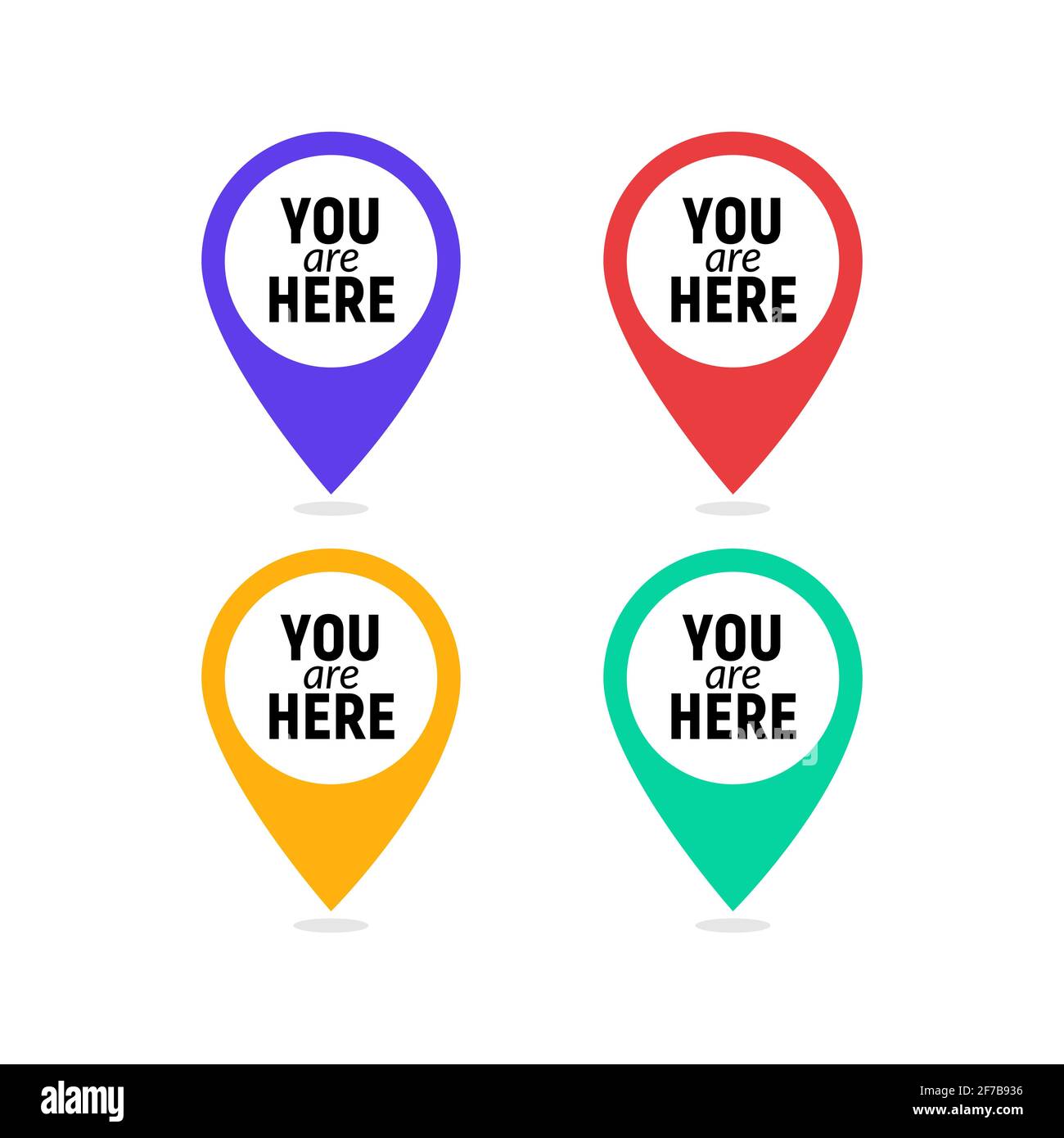 You are here sign icon mark. Destination or location point concept. Pin ...