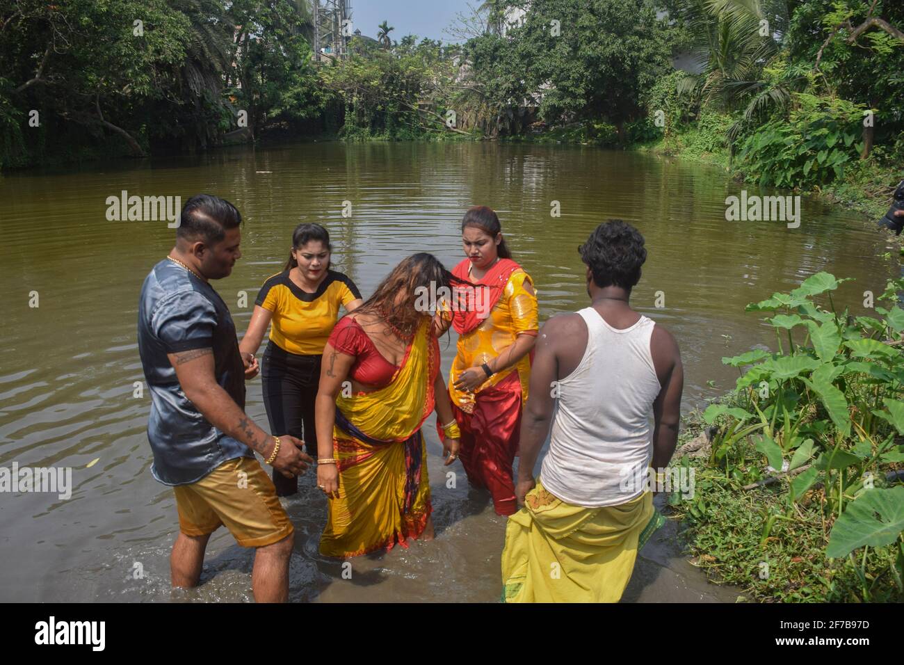 A devotee goes into a trance right after the ritual bath.Tamil ...