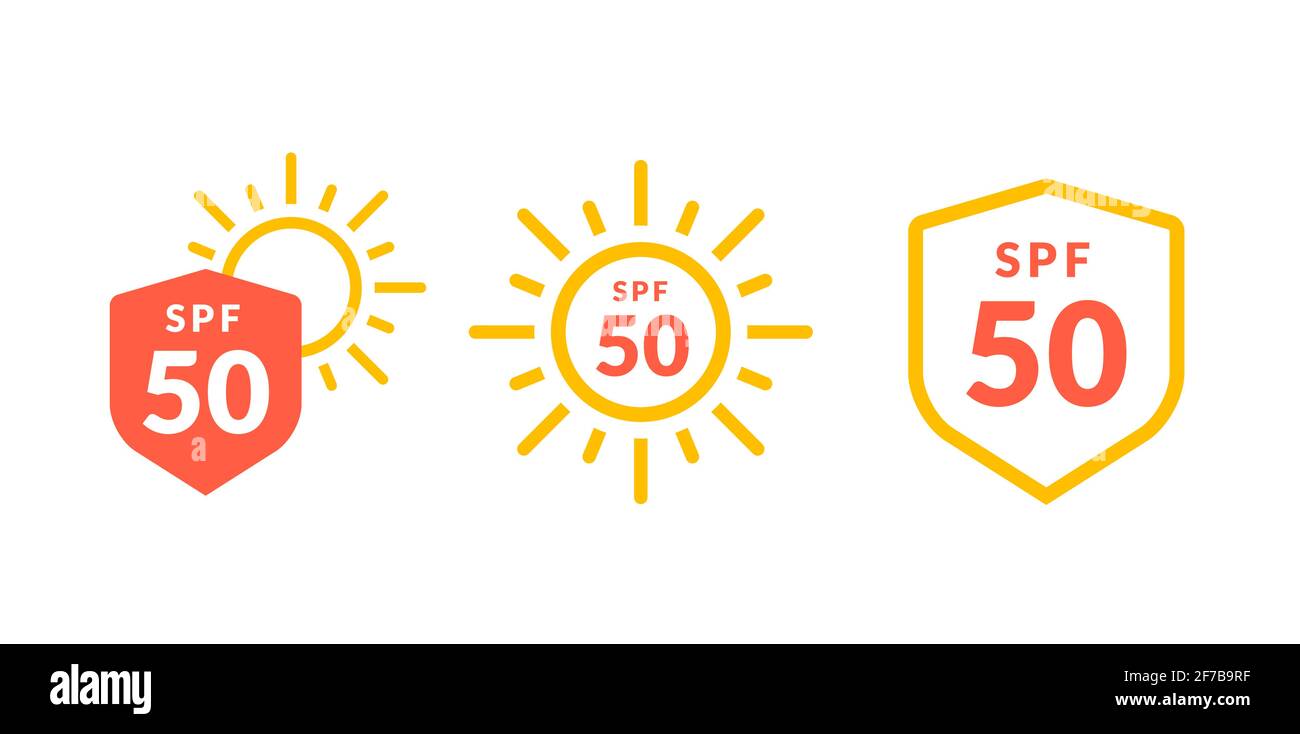UV radiation sun block icon. Solar ultraviolet uv radiation logo 50spf ...