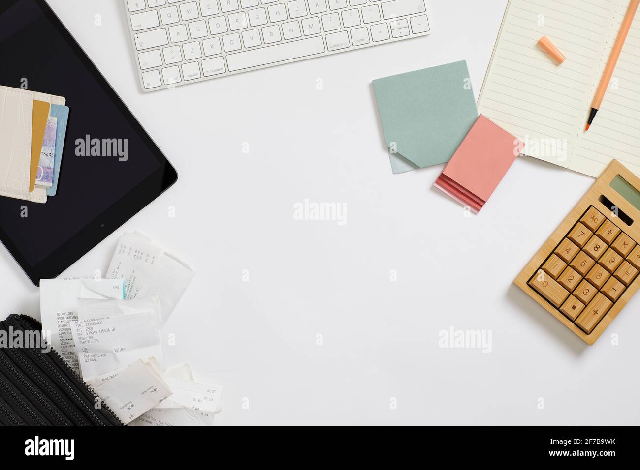 Various items on desk Stock Photo - Alamy