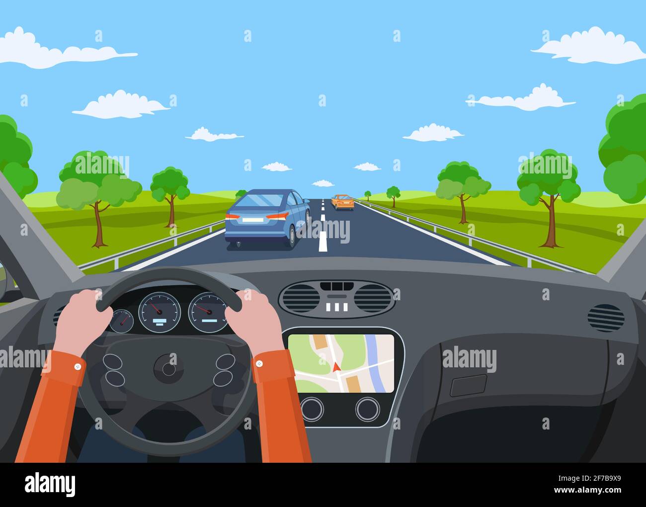 Vehicle salon, inside car driver Stock Vector Image & Art - Alamy