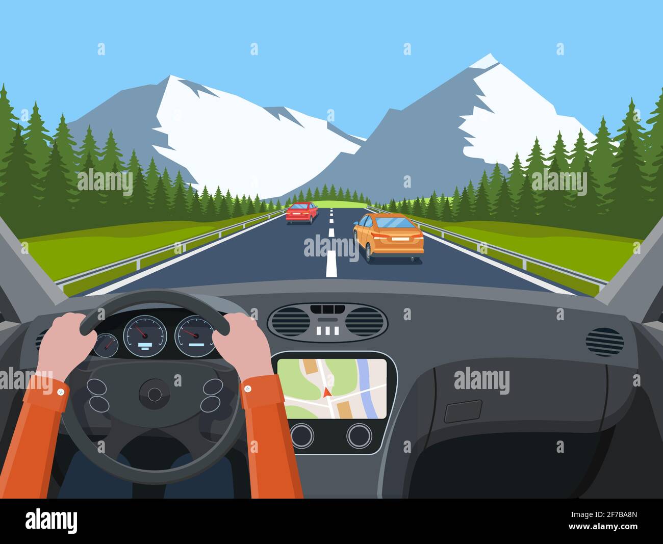 Vehicle salon, inside car driver Stock Vector Image & Art - Alamy