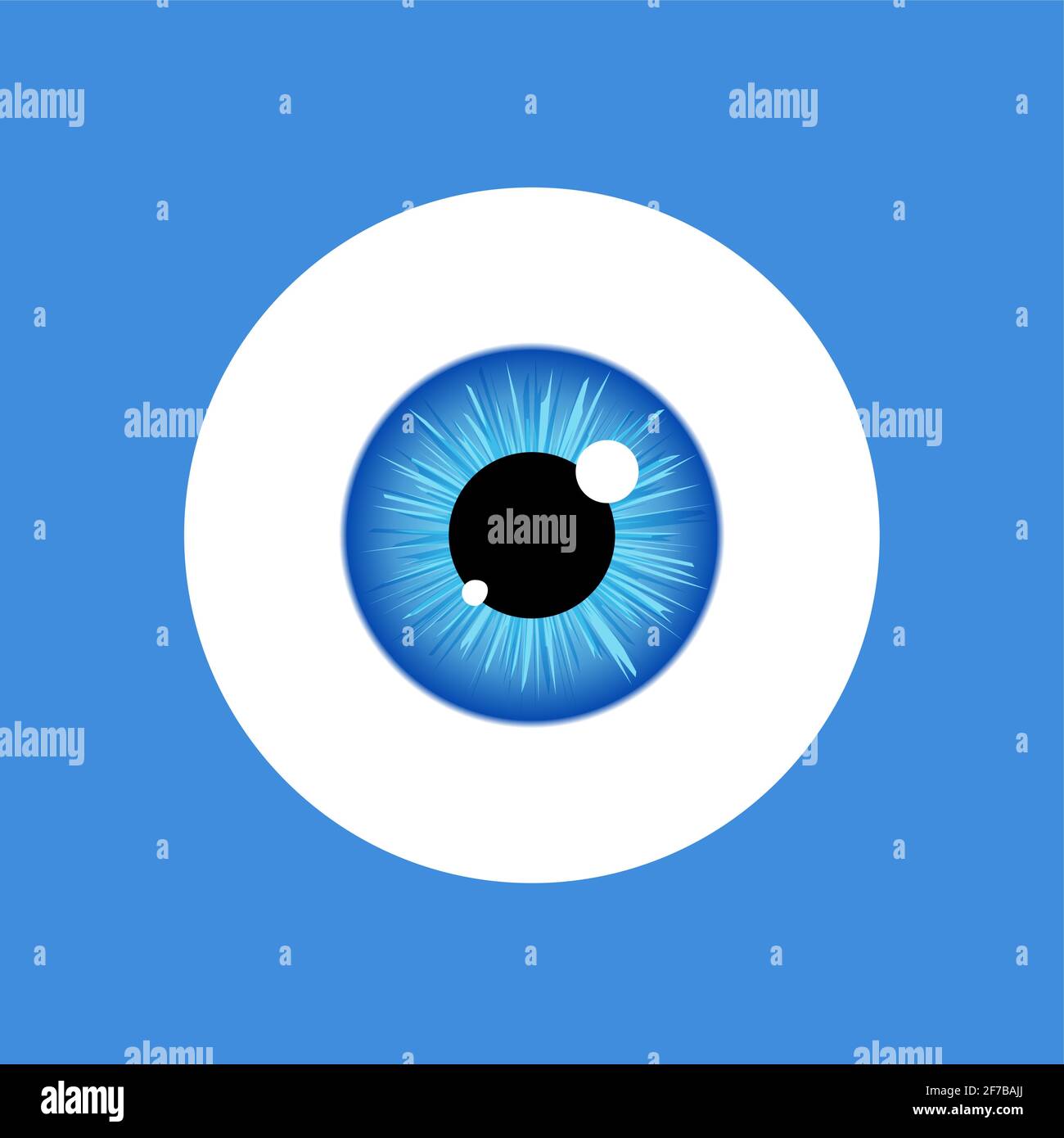 Eye vector look icon. Eyeball vision blue eyesight view symbol ball ...