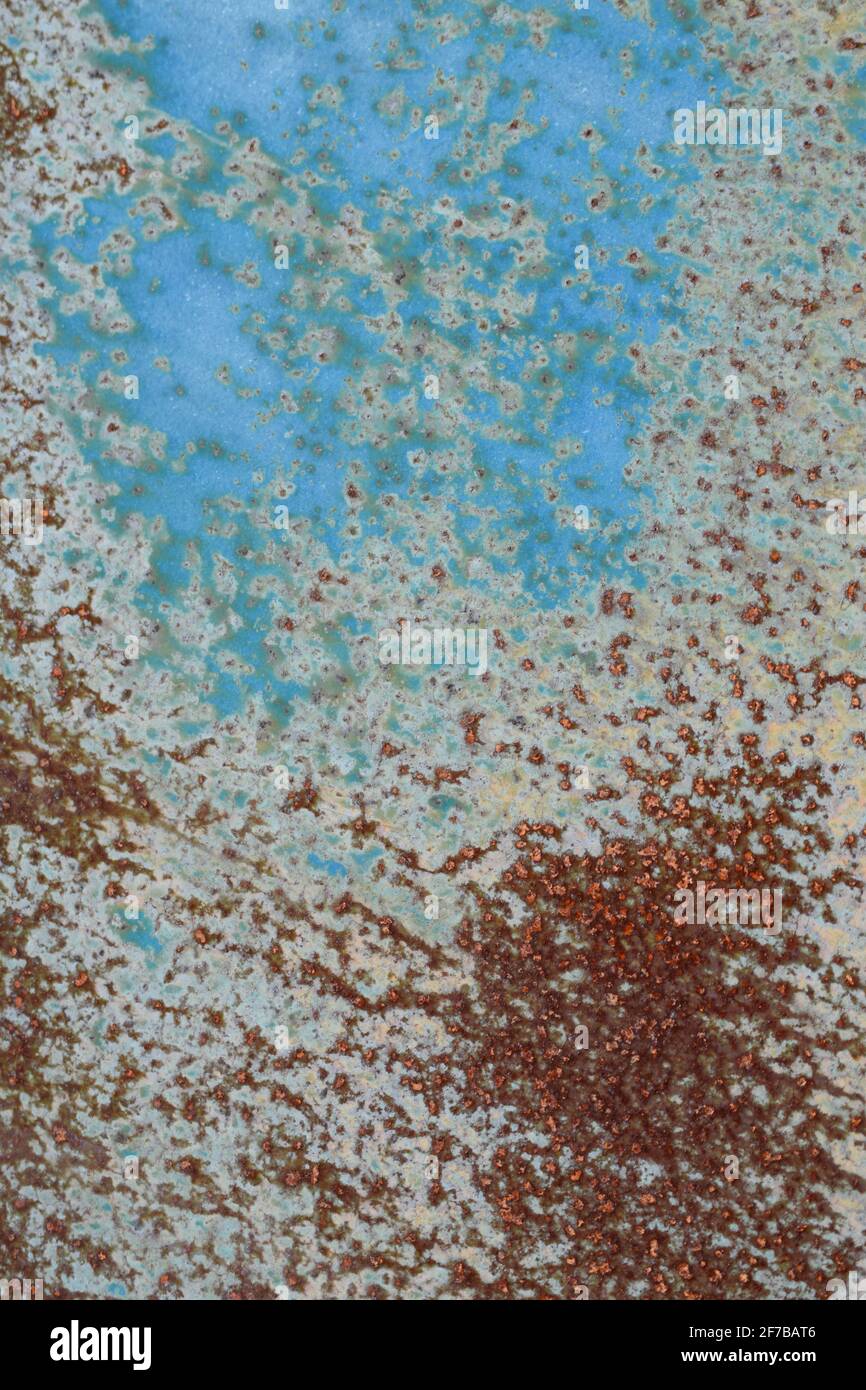 Blue Paint and Rust portrait Stock Photo - Alamy