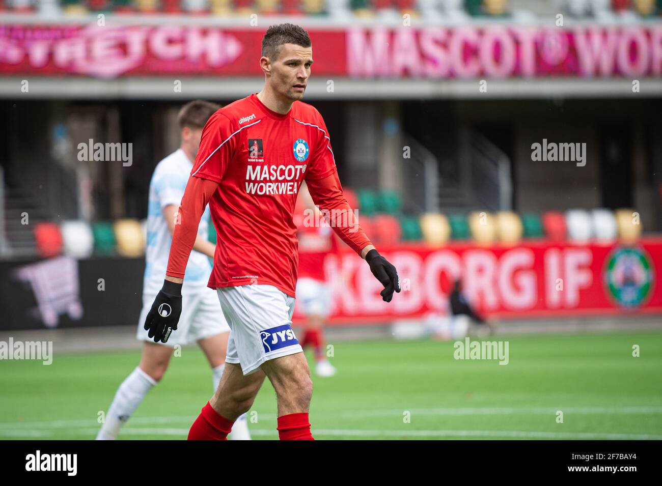 Silkeborg, Denmark. 05th Apr, 2021. Nicklas Helenius (19) of Silkeborg ...