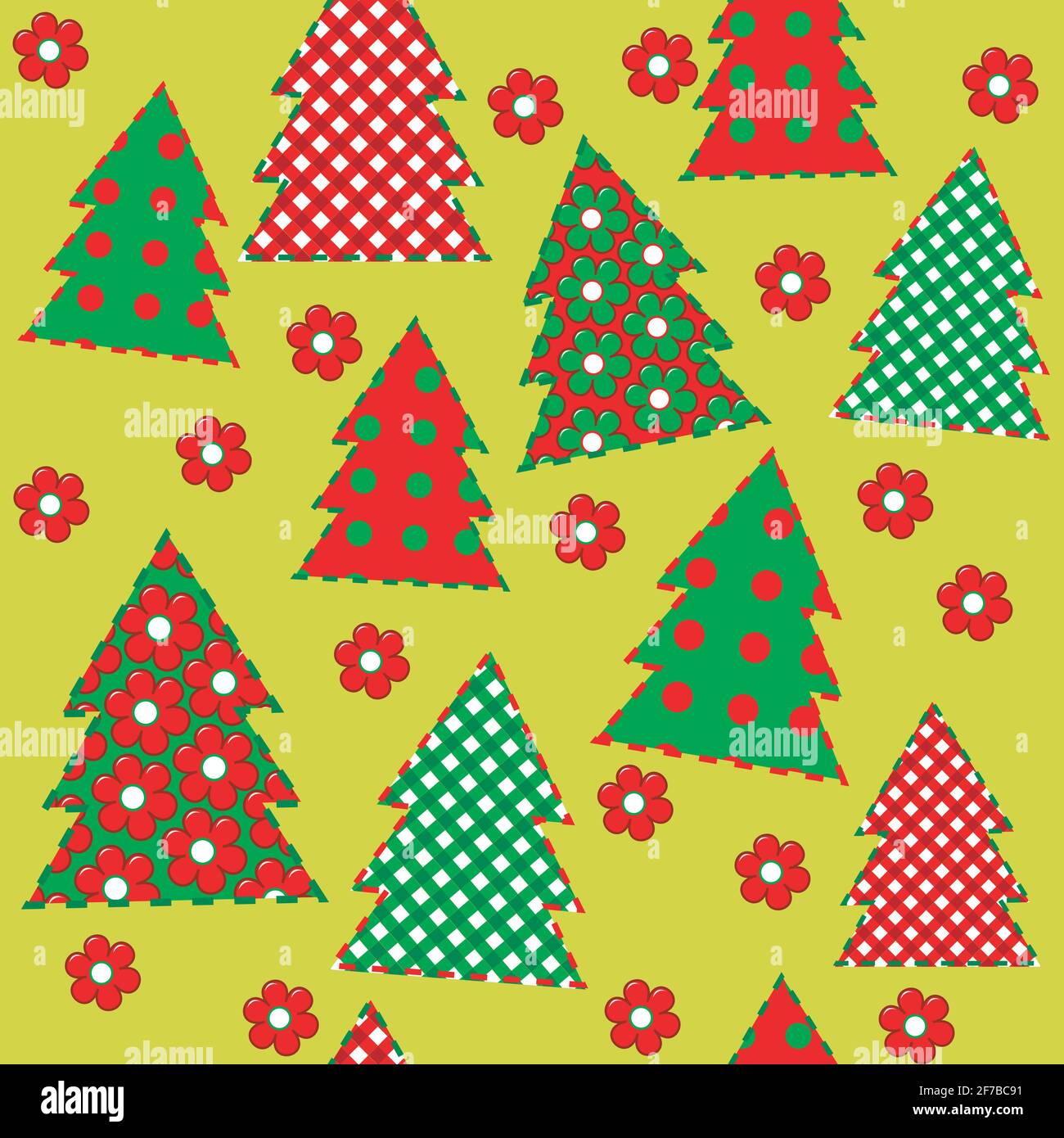 Wrapping paper for your Christmas, seamless pattern with flowers and ...