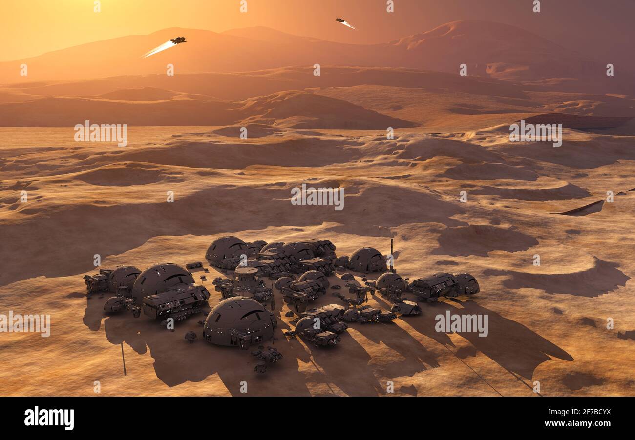 Planet mars colony hi-res stock photography and images - Alamy