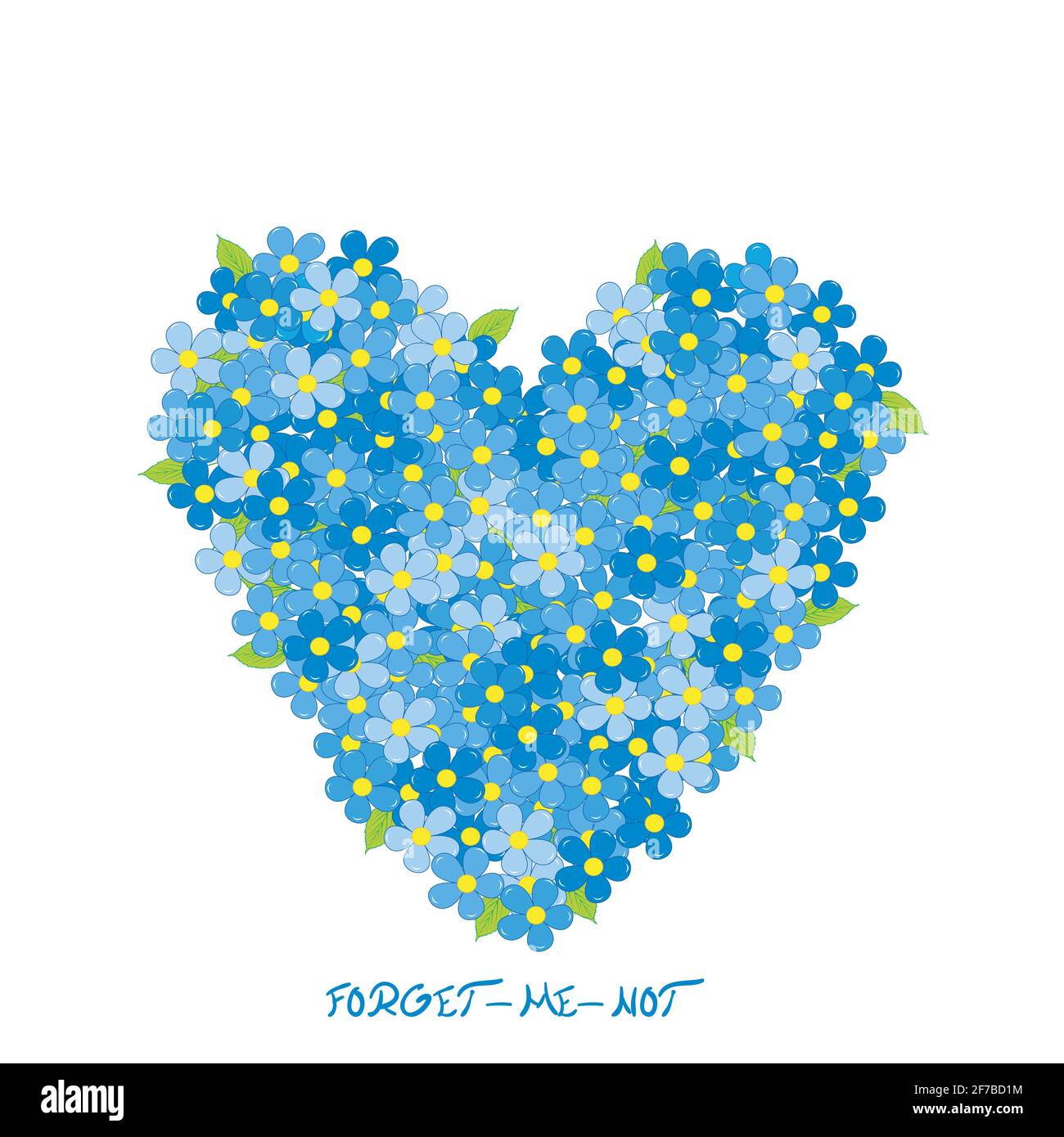 Vector blue forget flowers Stock Vector Images - Alamy