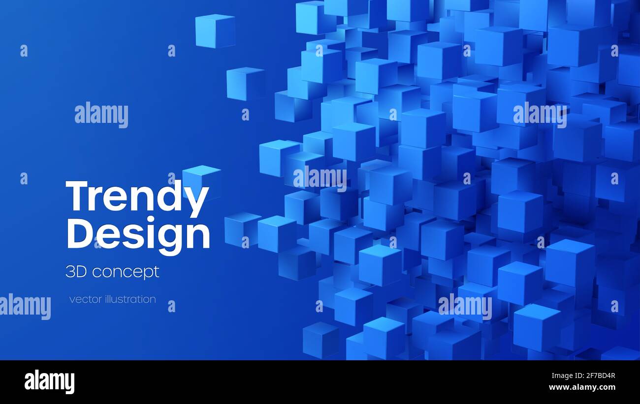 Illustration business cubes network Stock Vector Images - Alamy