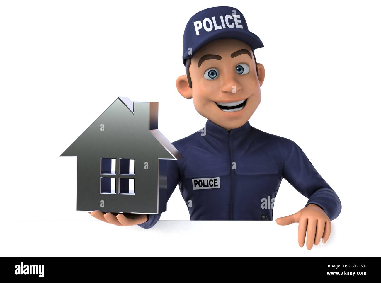 Fun 3D illustration of a cartoon Police Officer Stock Photo - Alamy
