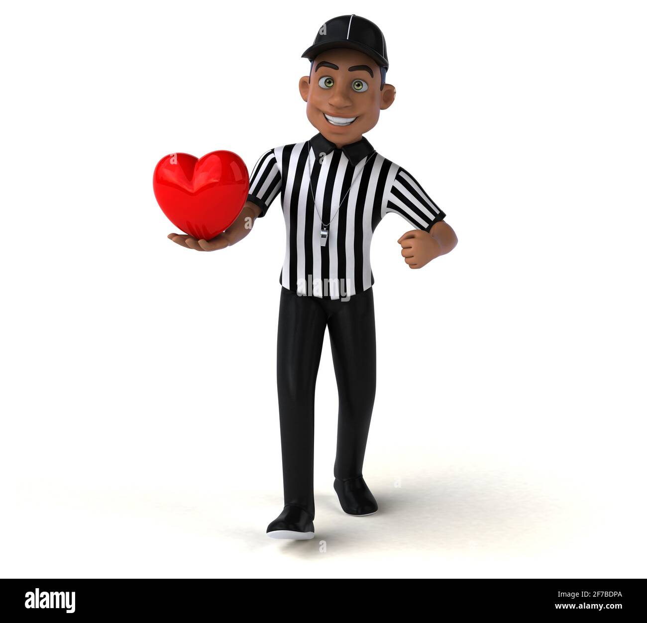 Fun 3D Illustration of an american Referee Stock Photo - Alamy