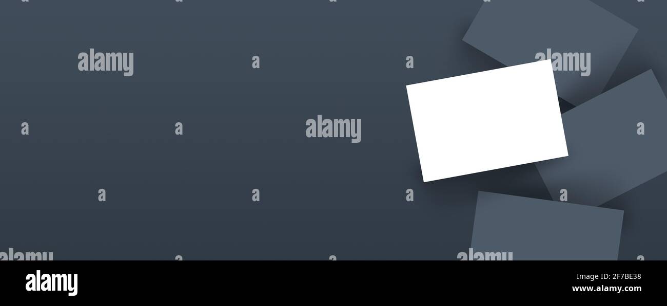 Mockup branding business cards template with shadow on dark grey ...