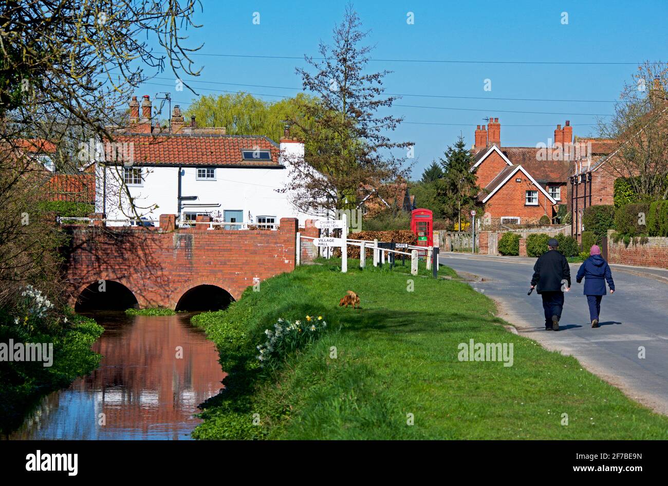 Bryan Mills Beck, running through the village of Lockington, East ...