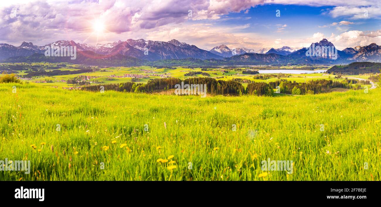 beautiful panoramic landscape in Bavaria, Germany Stock Photo - Alamy