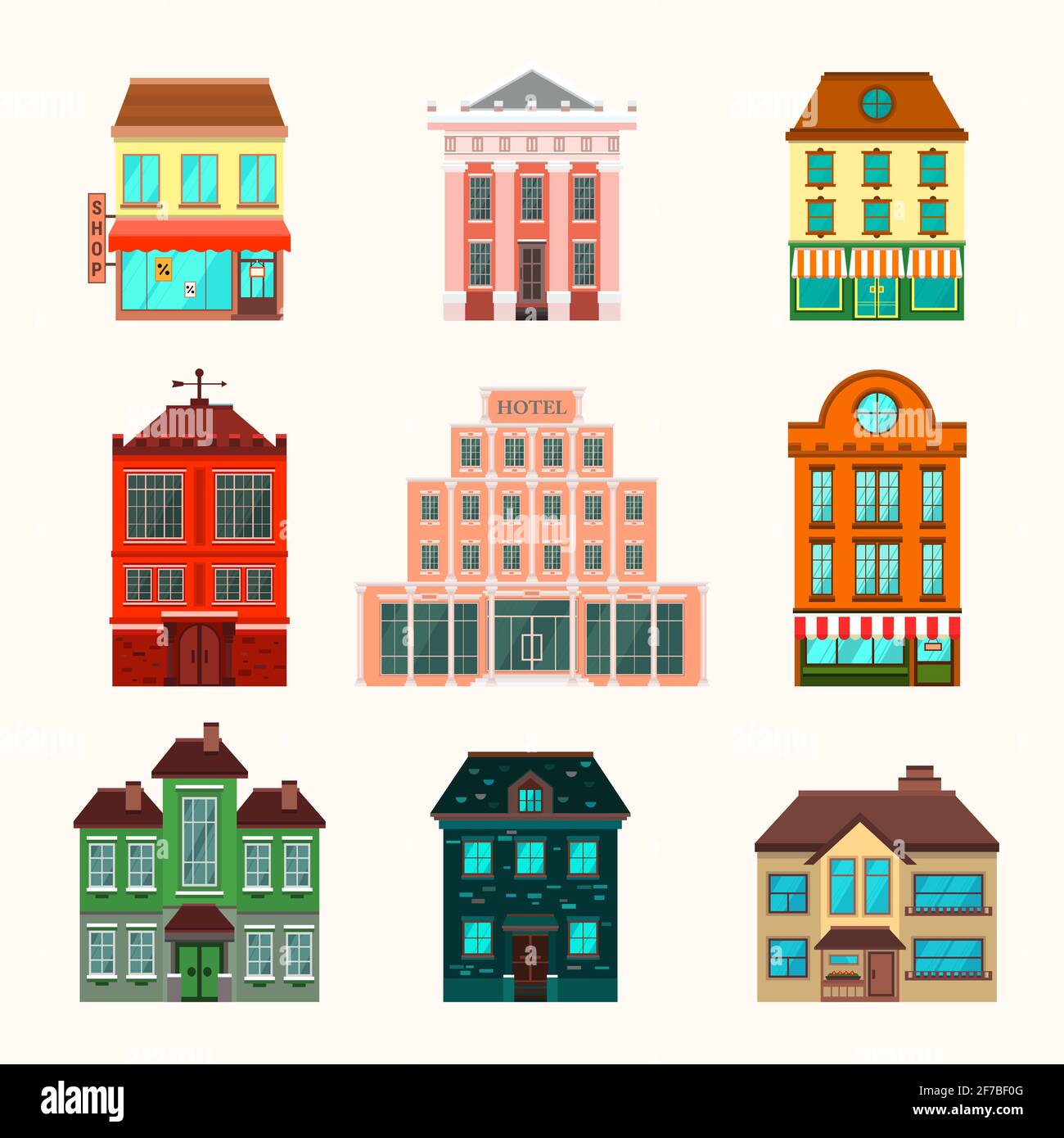 Buildings houses housing Stock Vector Images - Alamy