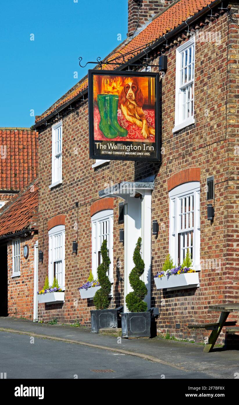 The Wellington Inn, in the village of Lund, East Yorkshire, England UK ...