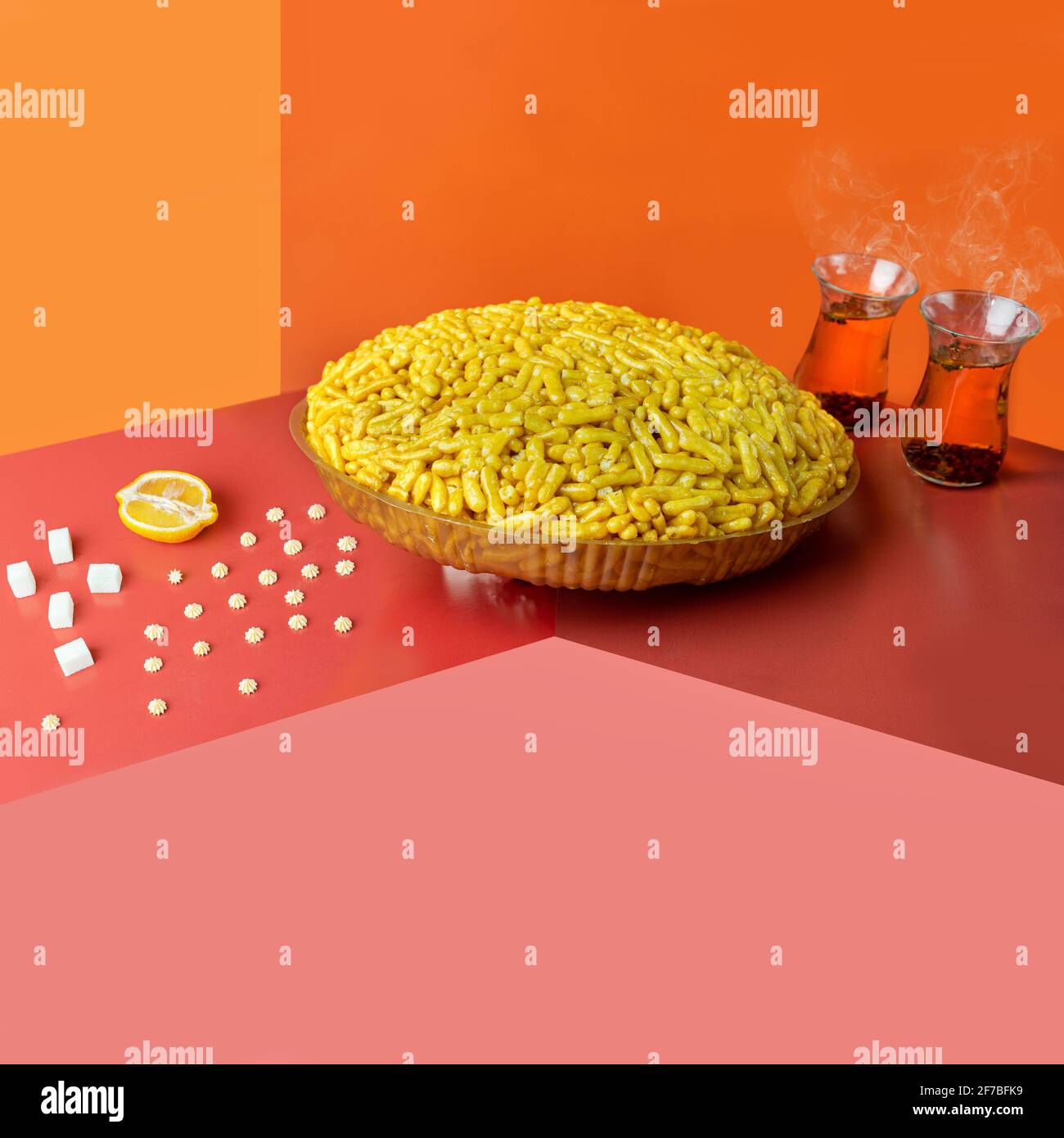 Dessert Chak-chak. Fried pastry with honey syrup. Traditional tatar ...