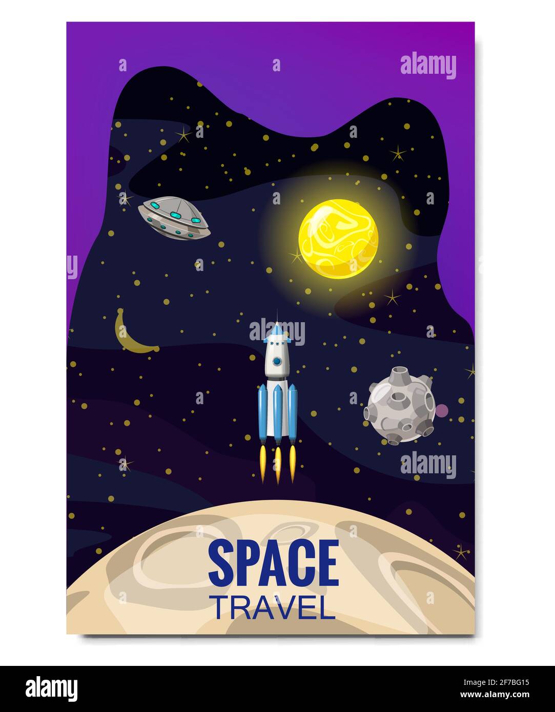 Outline outer space rocket space travel, exploration of the universe ...