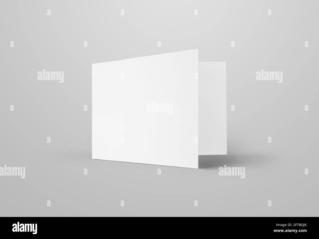 Business mockup folding brochure with realistic shadows isolated on ...