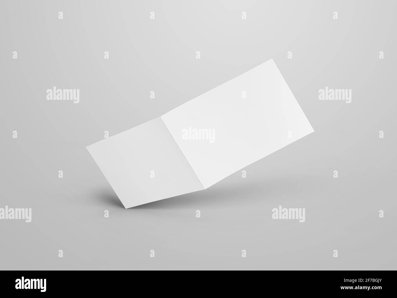 Horizontal bifold design for business, isolated on gray background ...