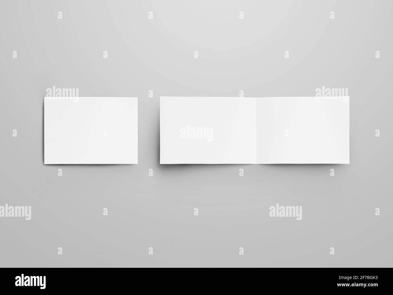 Mockup of horizontal landscape for business, isolated on gray ...