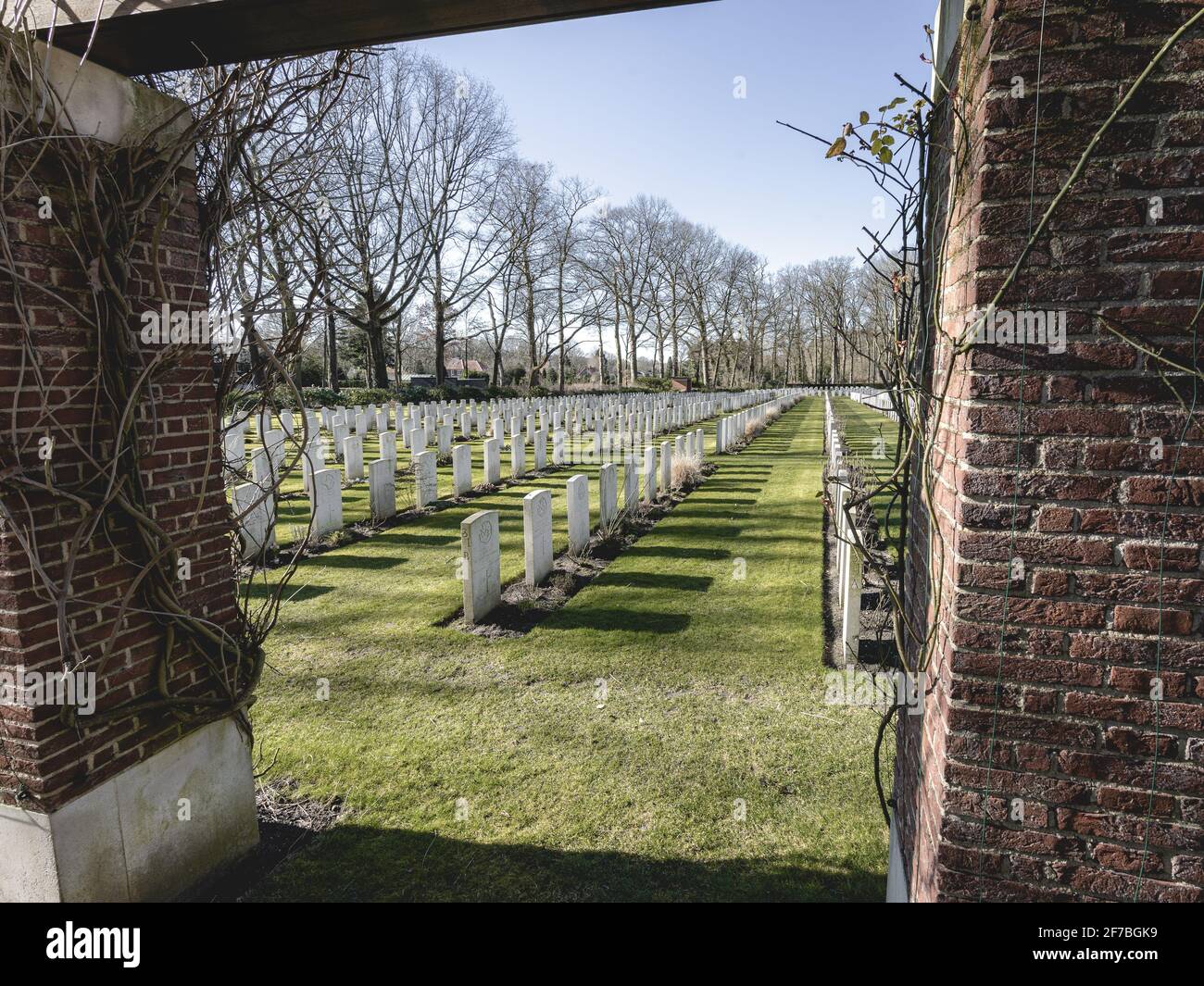 Oosterbeek War Cemetery Netherlands Graves High Resolution Stock ...