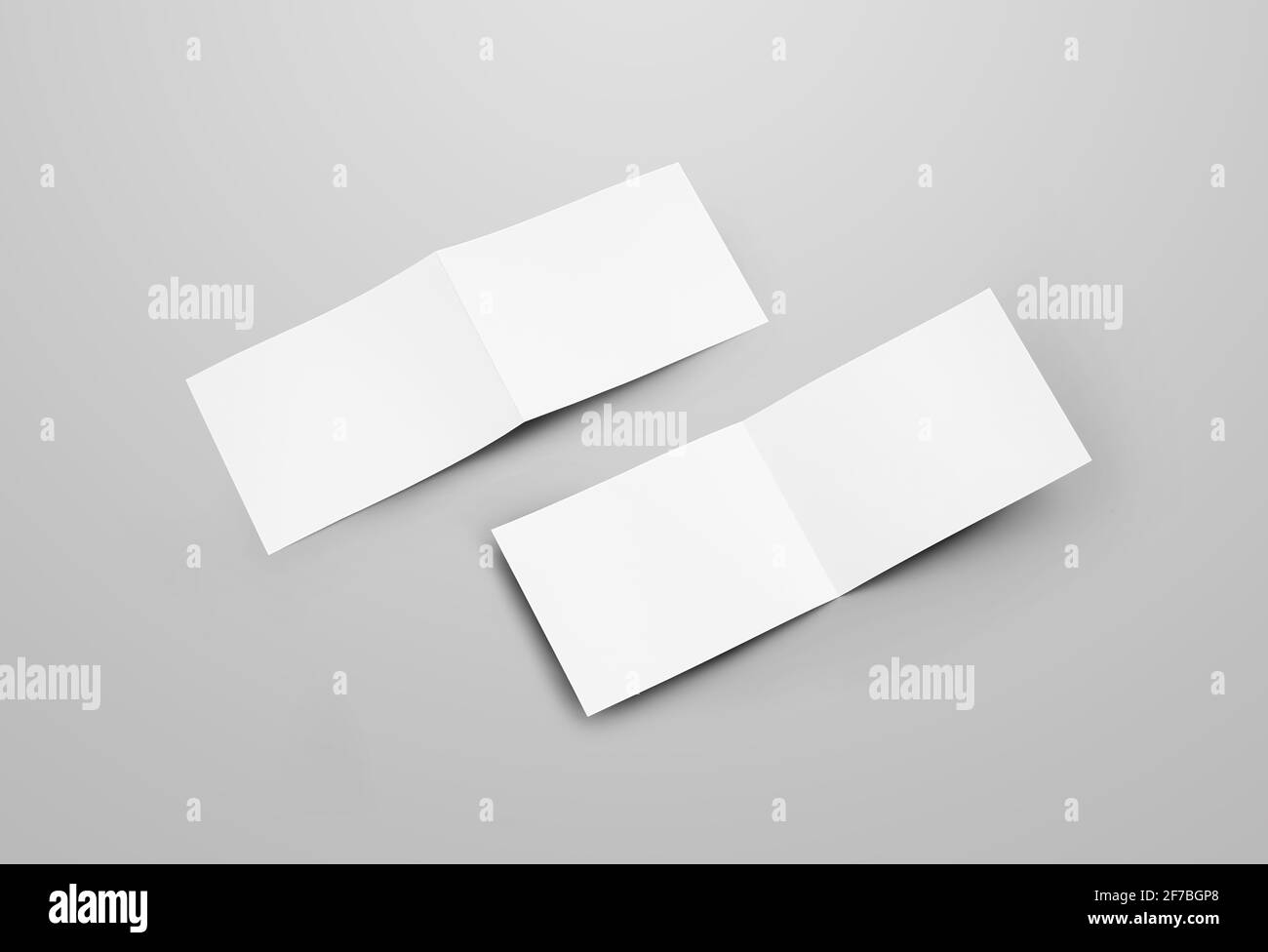 White blank booklet template for presentation design. Horizontal open ...