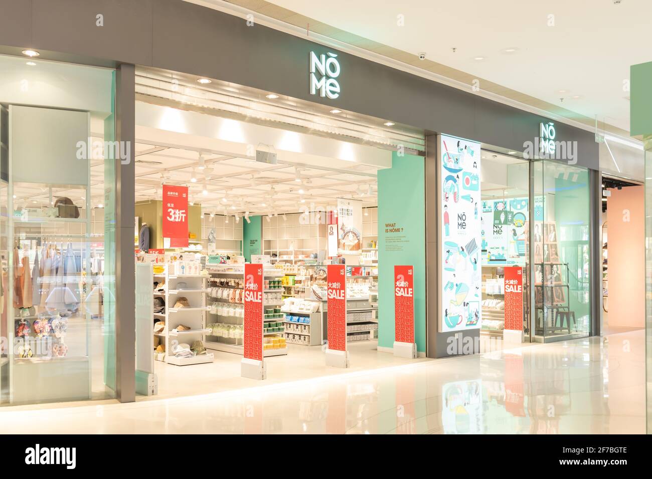 ZHONGSHAN GUANGDONG China-April 1 2021:nome shop in a shopping mall ...