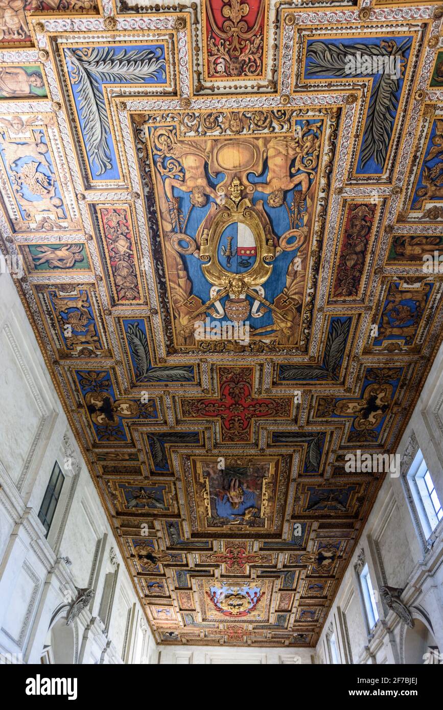 Wooden ceiling decorated, Basilica San Sebastiano fuori le mura ...
