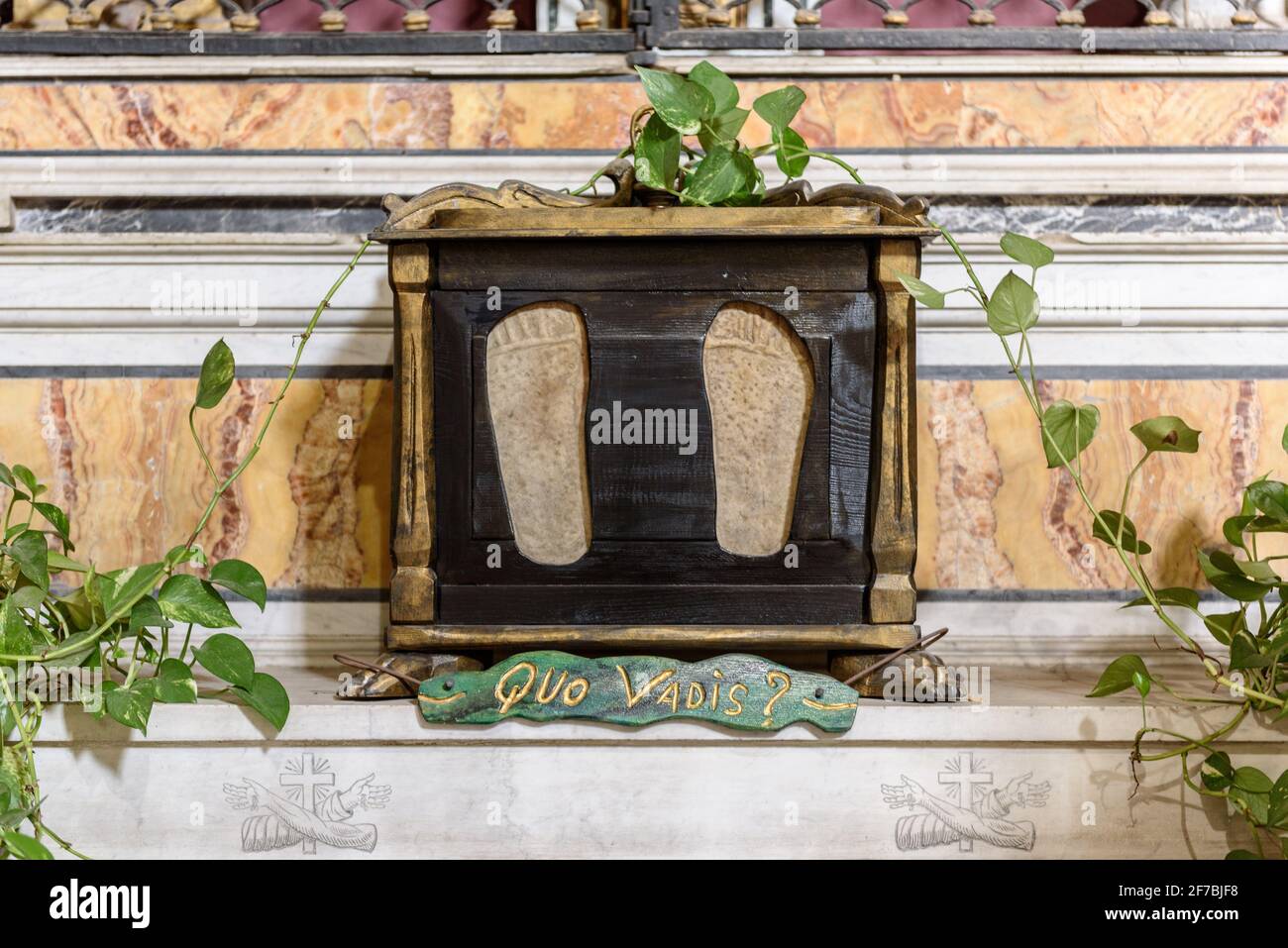 Footprints of Jesus, Basilica San Sebastiano fuori le mura, Basilica of ...