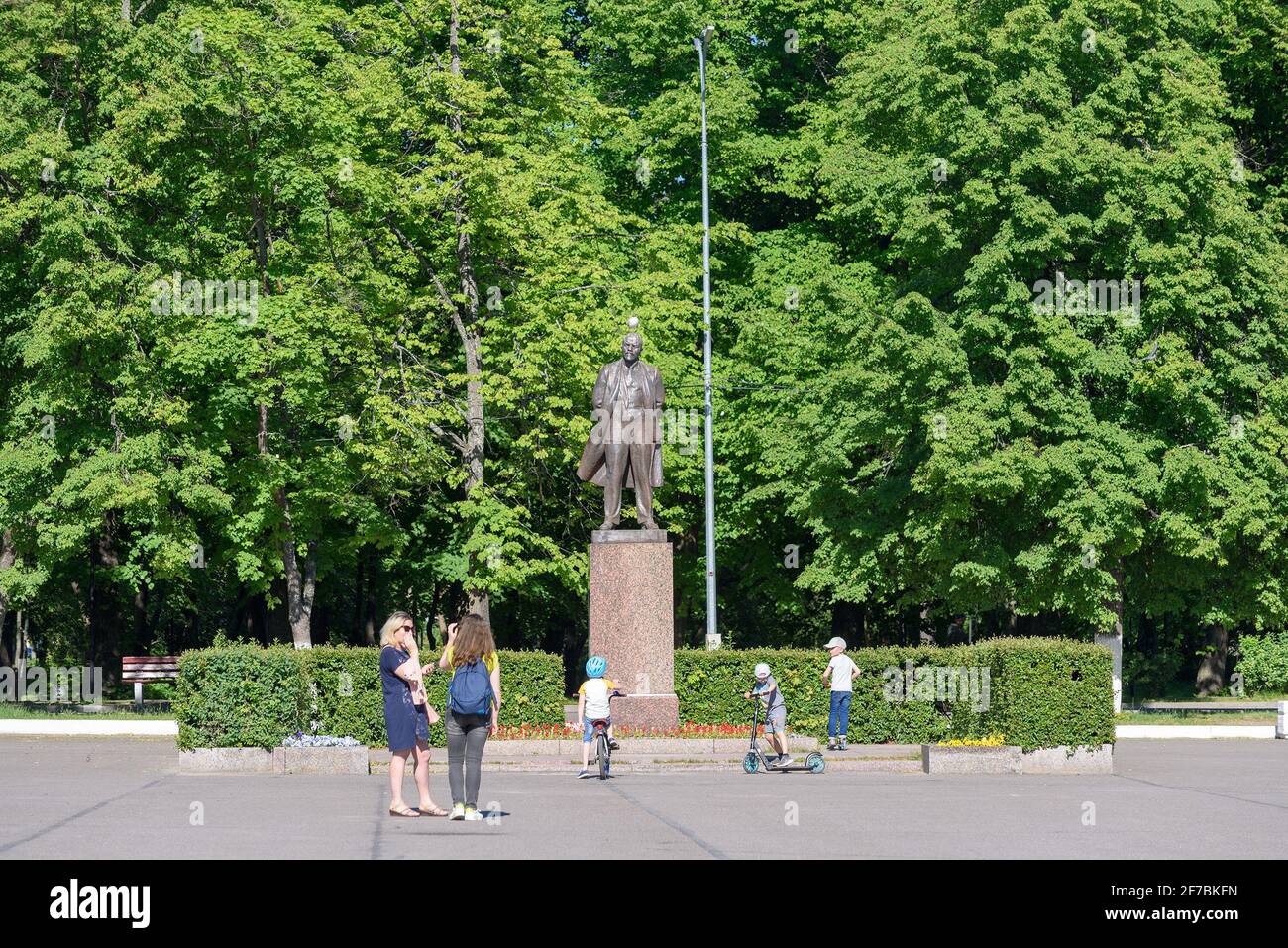 Priozersk, Leningrad Region, Russia - June 20, 2020: Women with ...