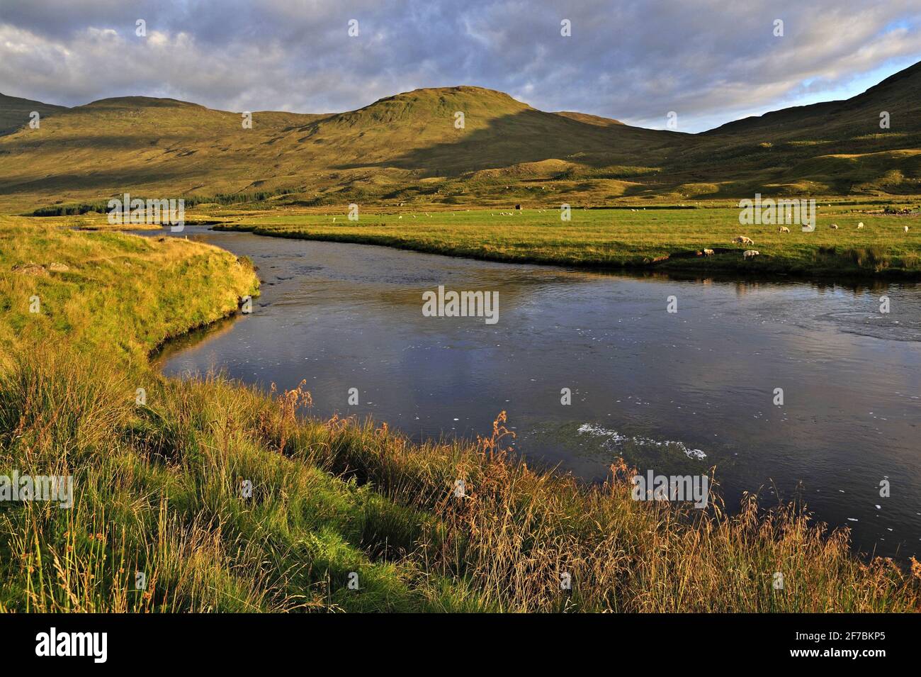 Loch Lyon reflects the slopes of Craig a' Chaorainn, United Kingdom ...