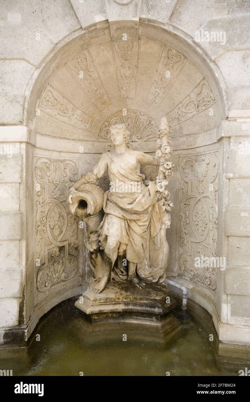 Statue in Festival palance Hof in Austria, Austria, Lower Austria ...