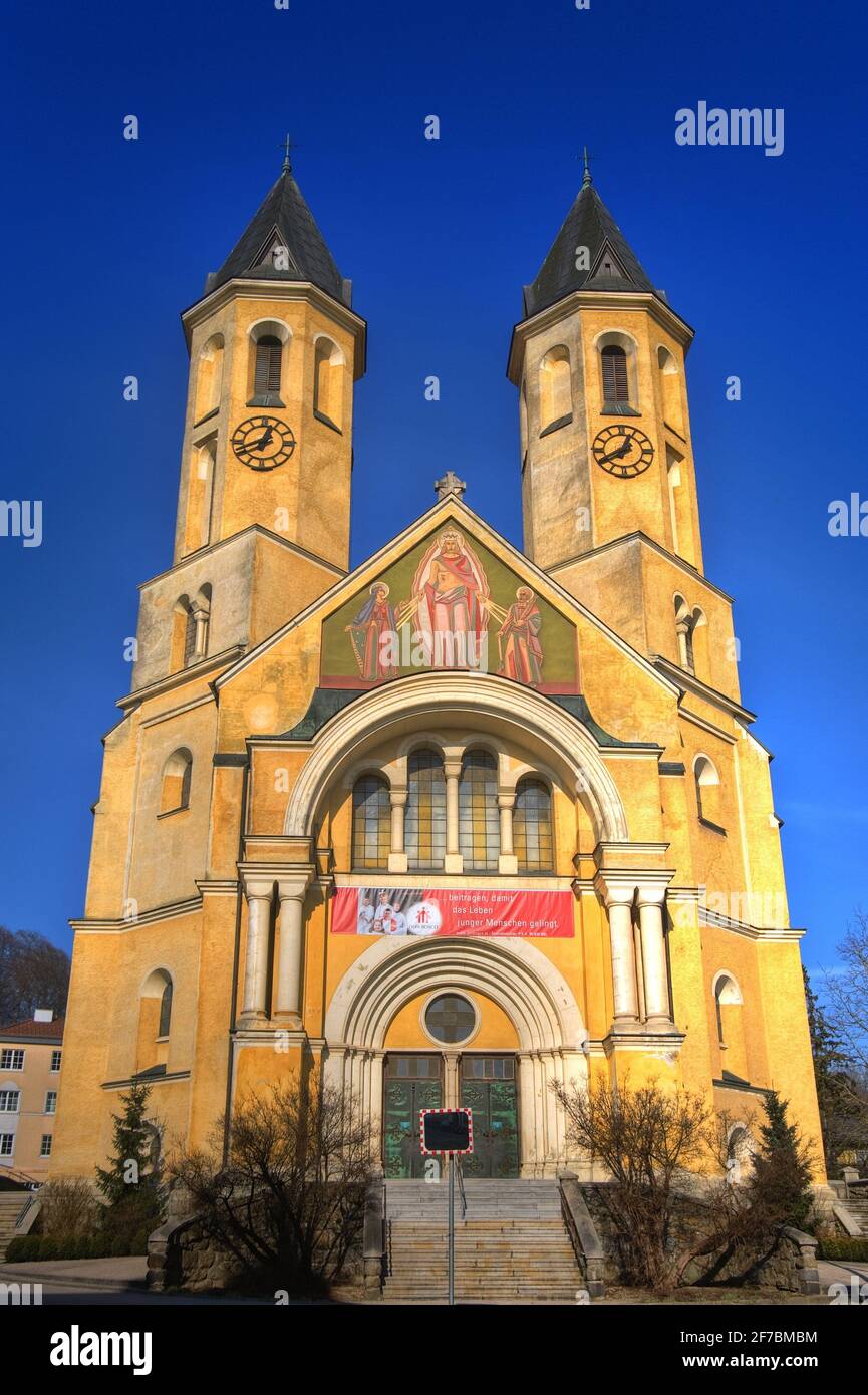 Herz Jesu Church in Amstetten, neo Romanesque, Austria, Lower Austria ...