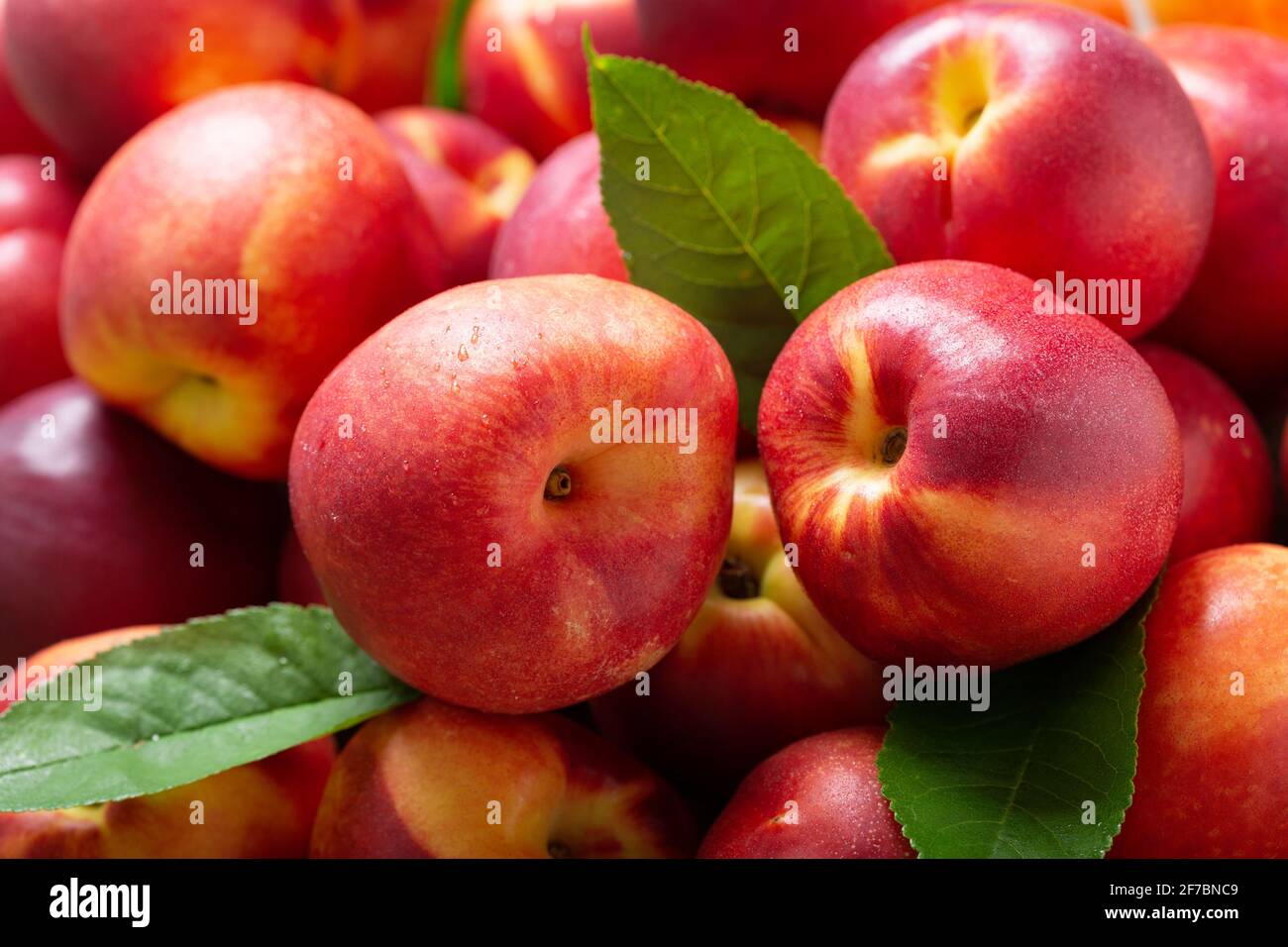 fresh ripe nectarines as background Stock Photo - Alamy