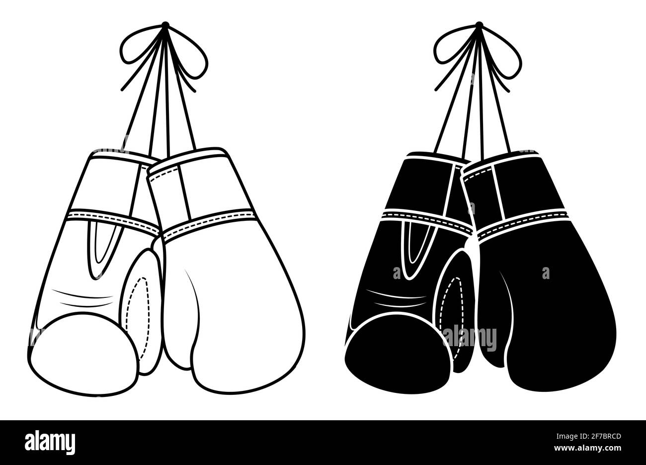 Hanging Boxing Gloves Vector