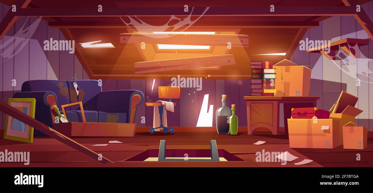 Room in abandoned building Stock Vector Images - Alamy