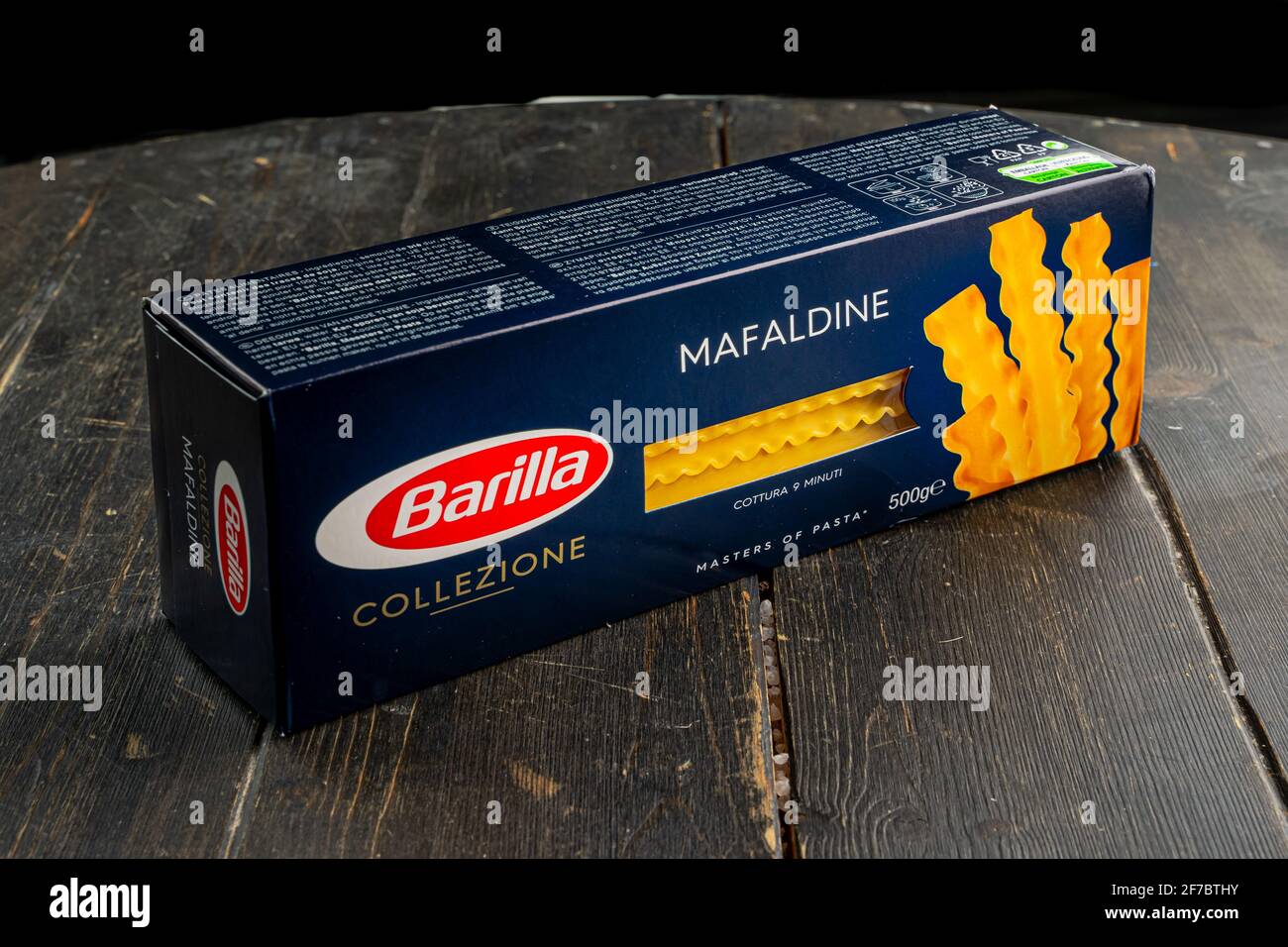 BARILLA products. Italian pasta Mafaldine. Barilla group produces ...