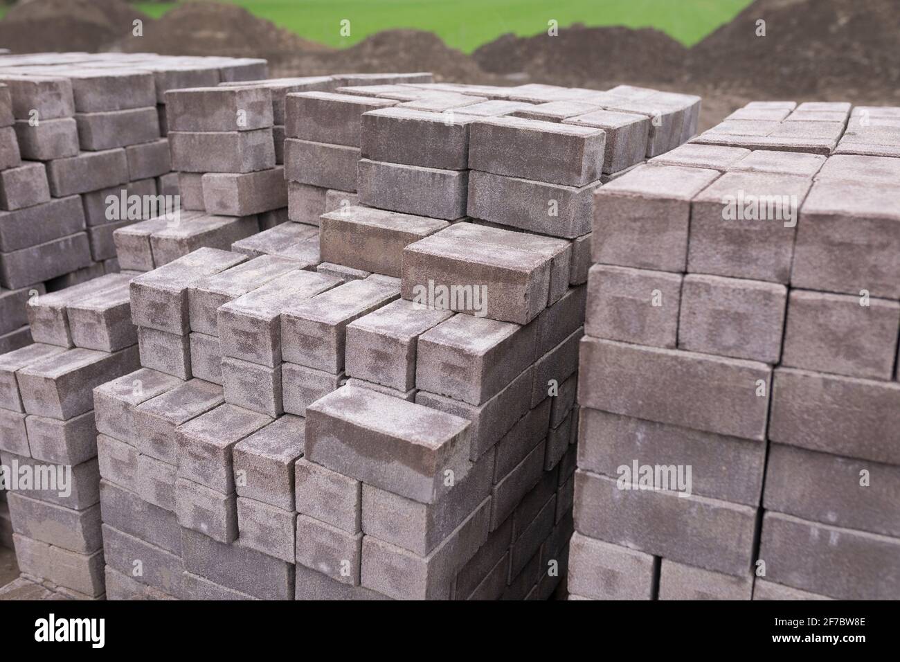 Stack of pavers at building site in the Netherlands Stock Photo - Alamy