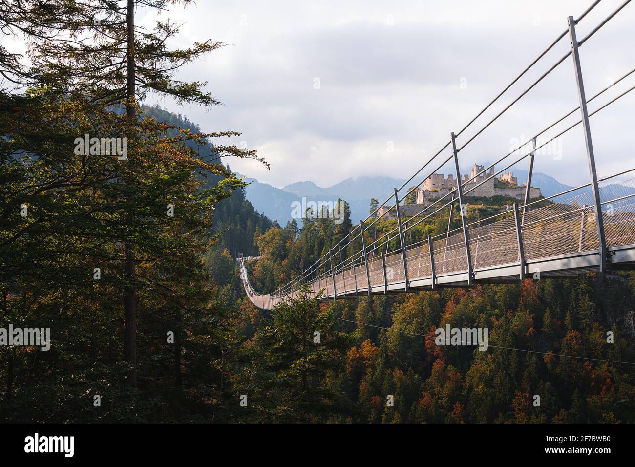 Suspension Bridge Highline 179 in the Alps, Austria Stock Photo - Alamy