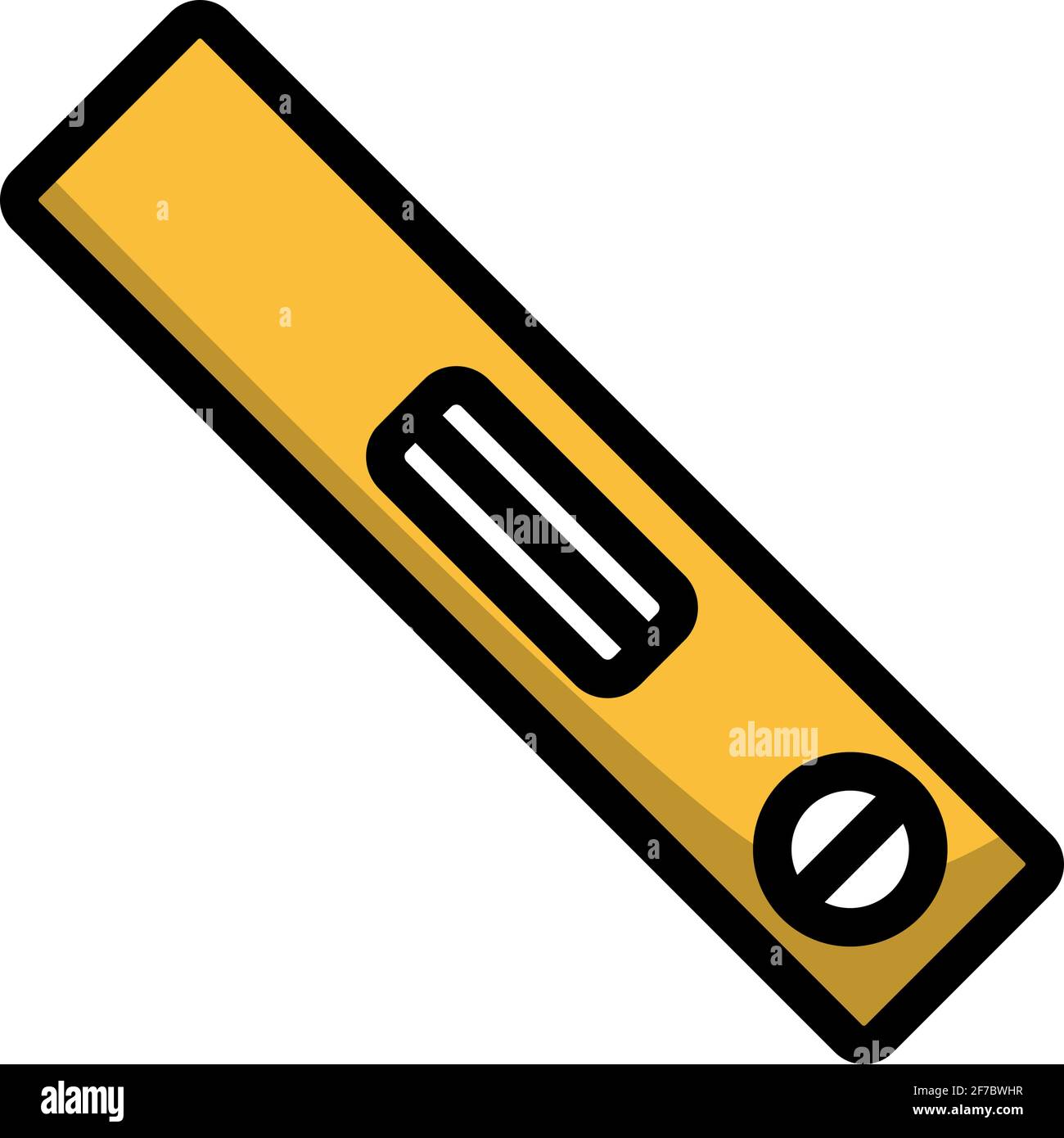 Icon Of Construction Level. Editable Bold Outline With Color Fill ...