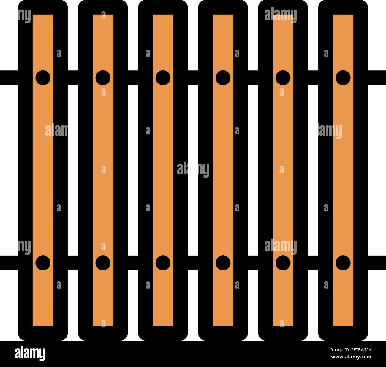 Icon Of Construction Fence In Ui Colors. Editable Bold Outline With ... Icon Of Construction Fence In Ui Colors. Editable Bold Outline With ...