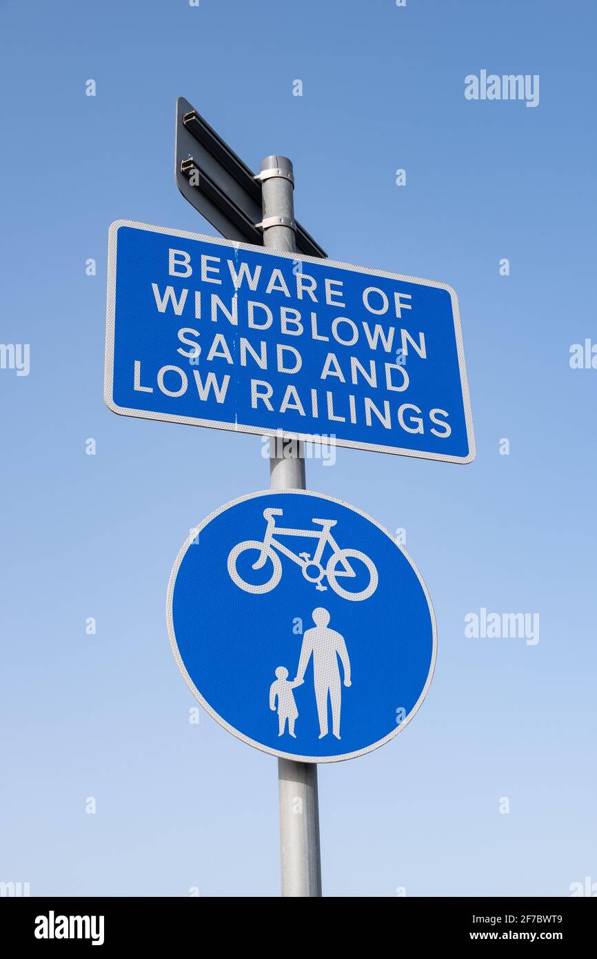 warning and restrictions signs New Brighton Wirral in March 2021 Stock ...